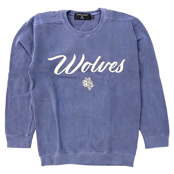 Darc Sport | Shirts | Darc Sport Mens Wolves Cursive Pigment Wash ...